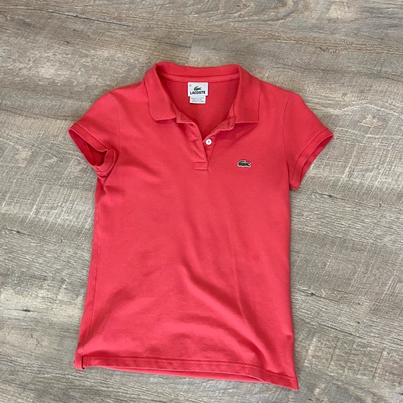 Lacoste | Tops | Coral Lacoste Womens Polo | Poshmark